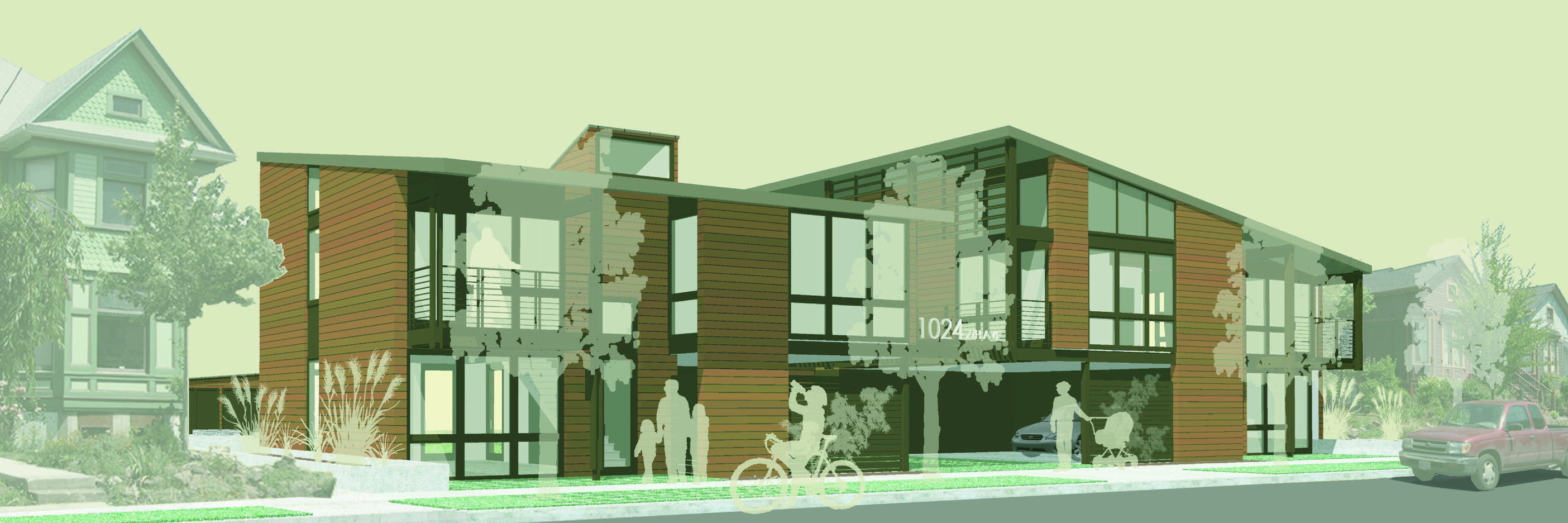 An entry in the Portland Courtyard Housing national competition, this ...
